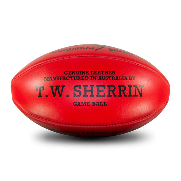 Sherrin Kangaroo Brand Football Red Game Ball Size 4 & 5